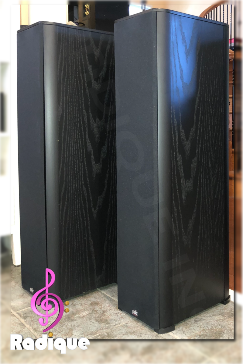 High End PSB Tower Speakers in Black Ash Stratus Silver - Radique Inc
