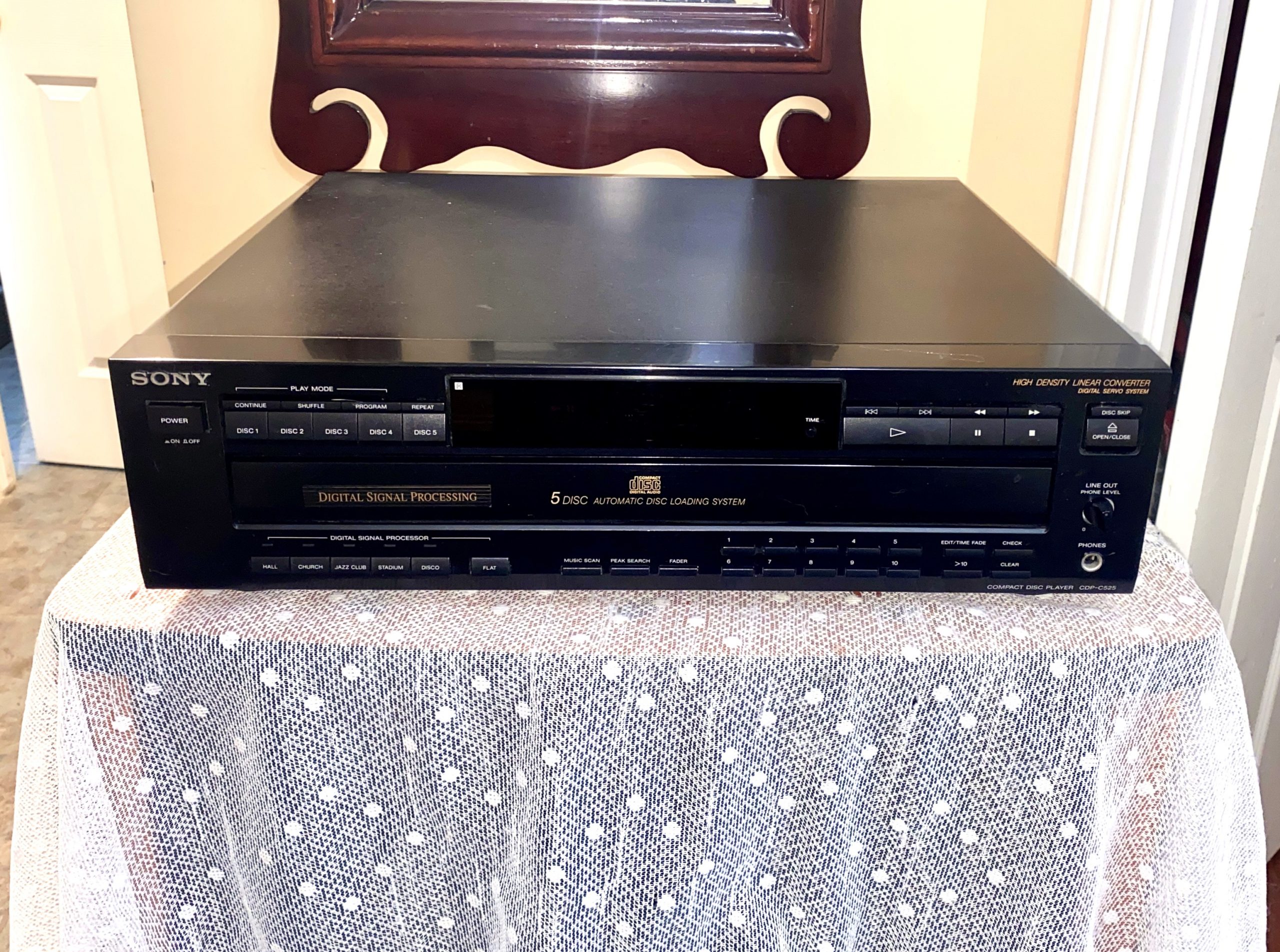 Sony 5 CD Changer w/ Variable and Remote, Made in Japan CDP-C525 ...