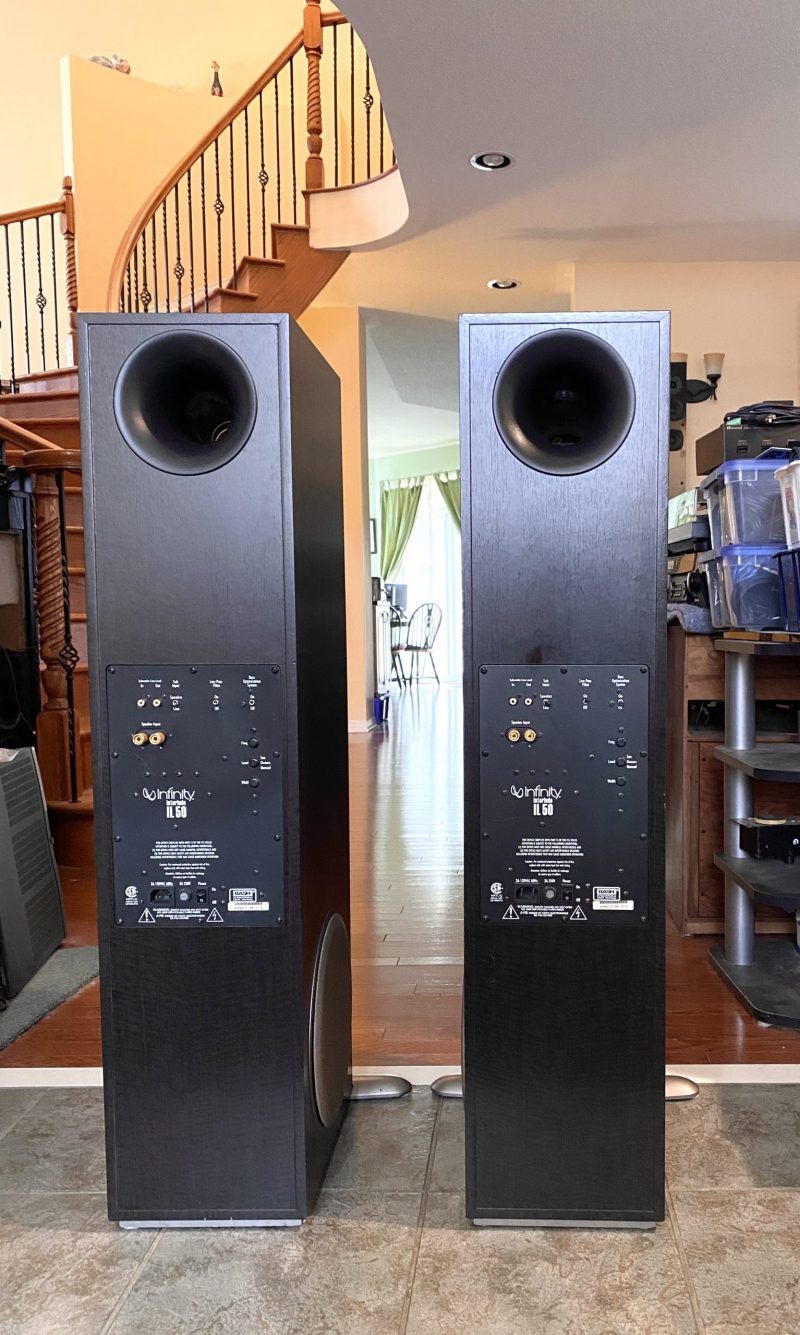 Beautiful Infinity Interlude Series Towers w/ Powered Subs IL50 ...