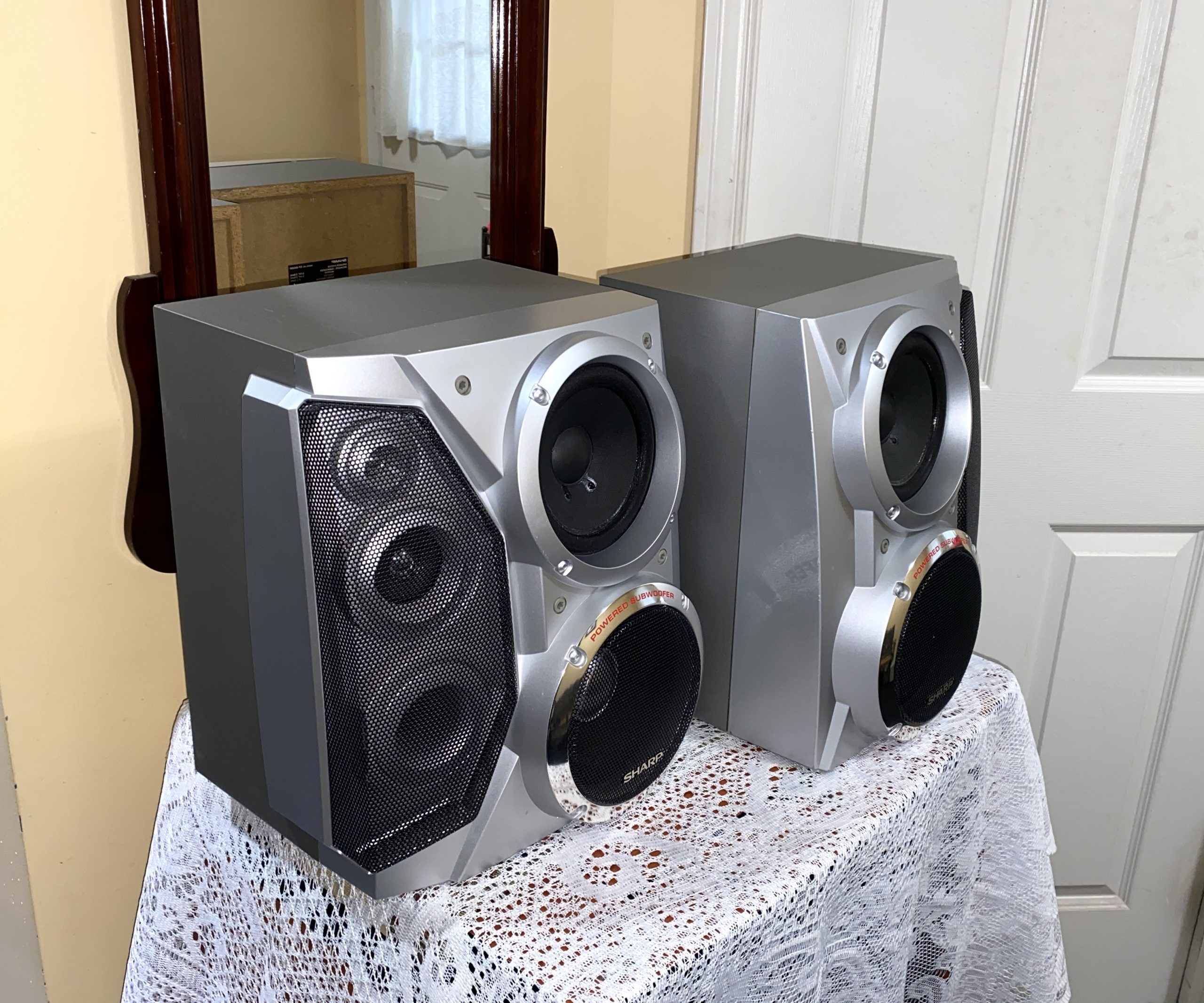 Retro 90's Style 4-Way Sharp Speakers CP-BA200 - Radique Inc