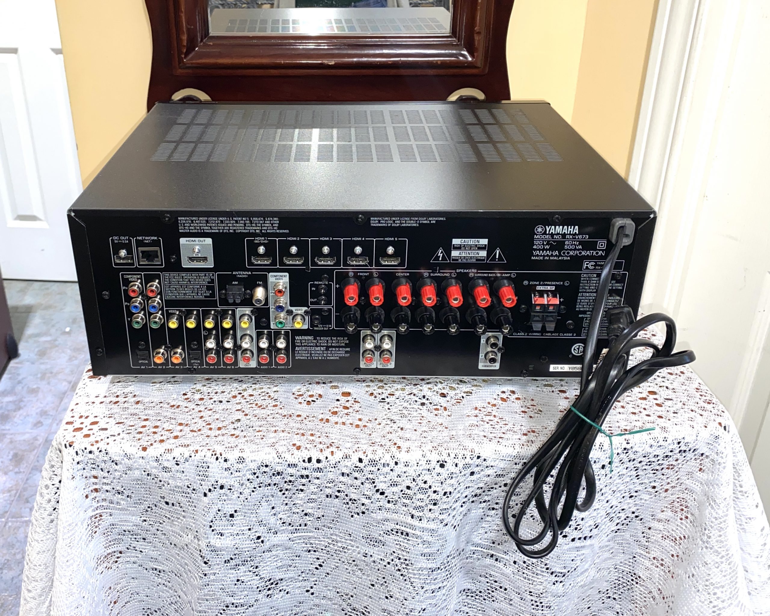 High-End Yamaha 630 Watt 7.2 AVR 6 x 4K HDMI, 2 Zn RX-V673 - Radique Inc