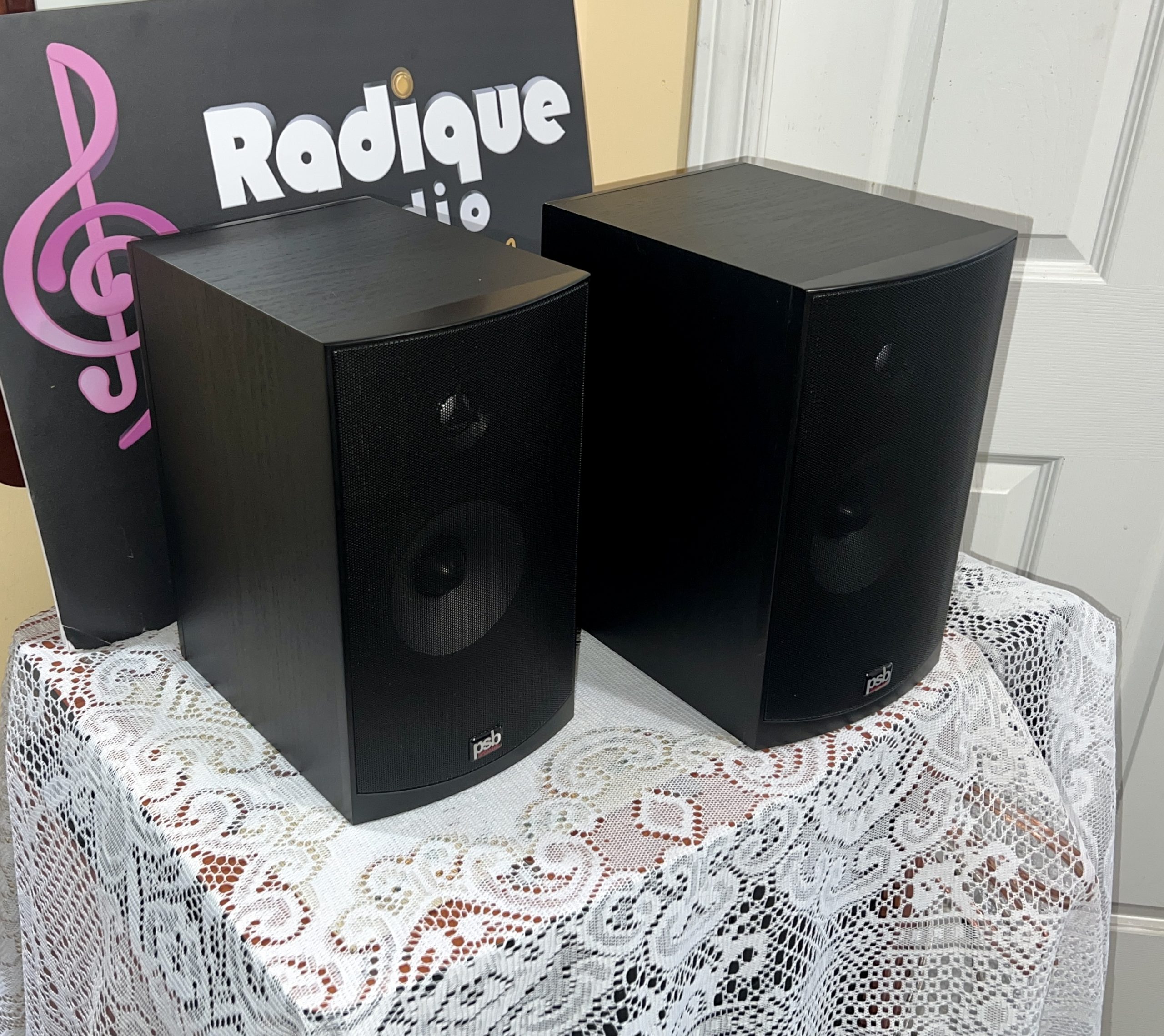PSB Alpha B Bookshelf Speakers Made in Canada, Metal Grills - Radique Inc