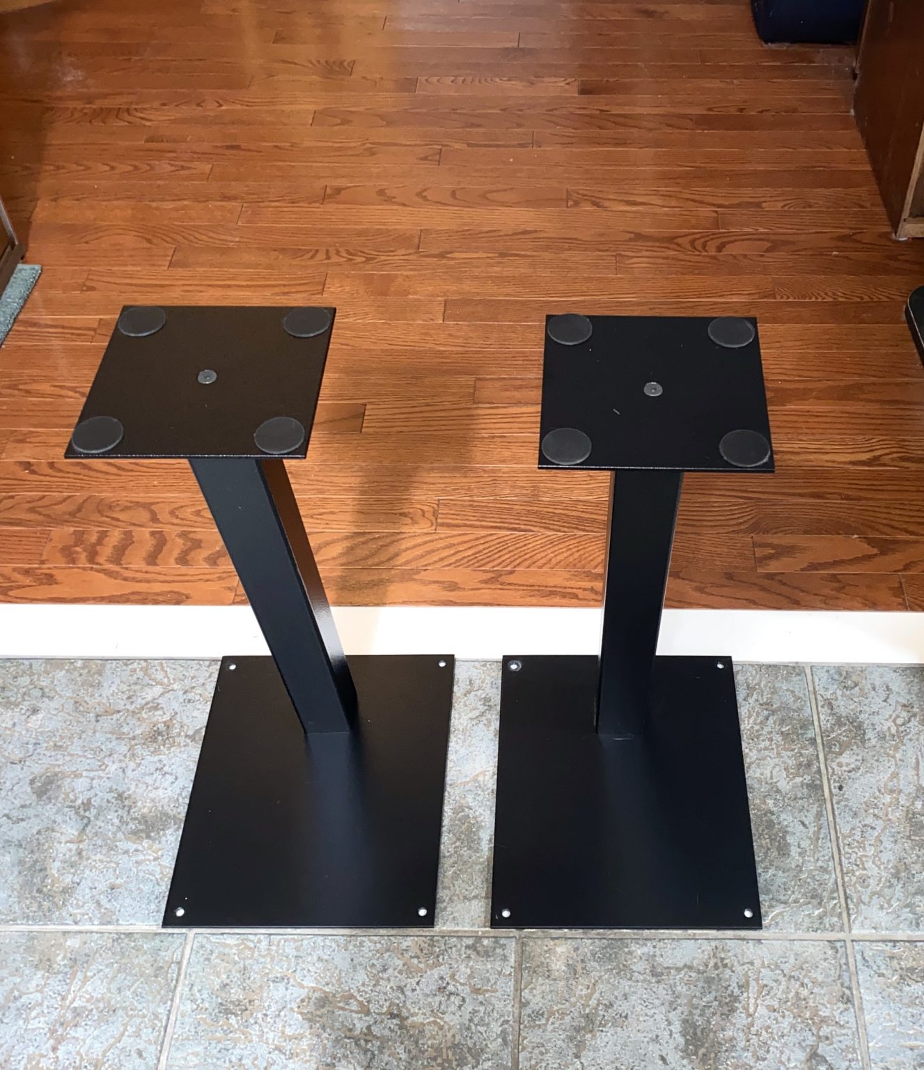 22.5" Sturdy All-Metal Angled Speaker Stands - Radique Inc