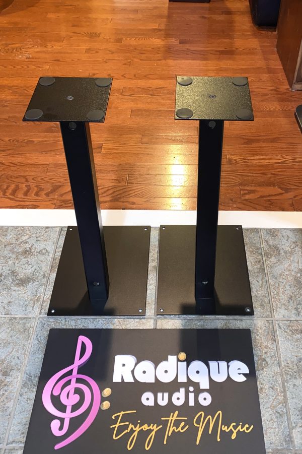 Very Solid 24" All-Metal Angled Speaker Stands - Radique Inc