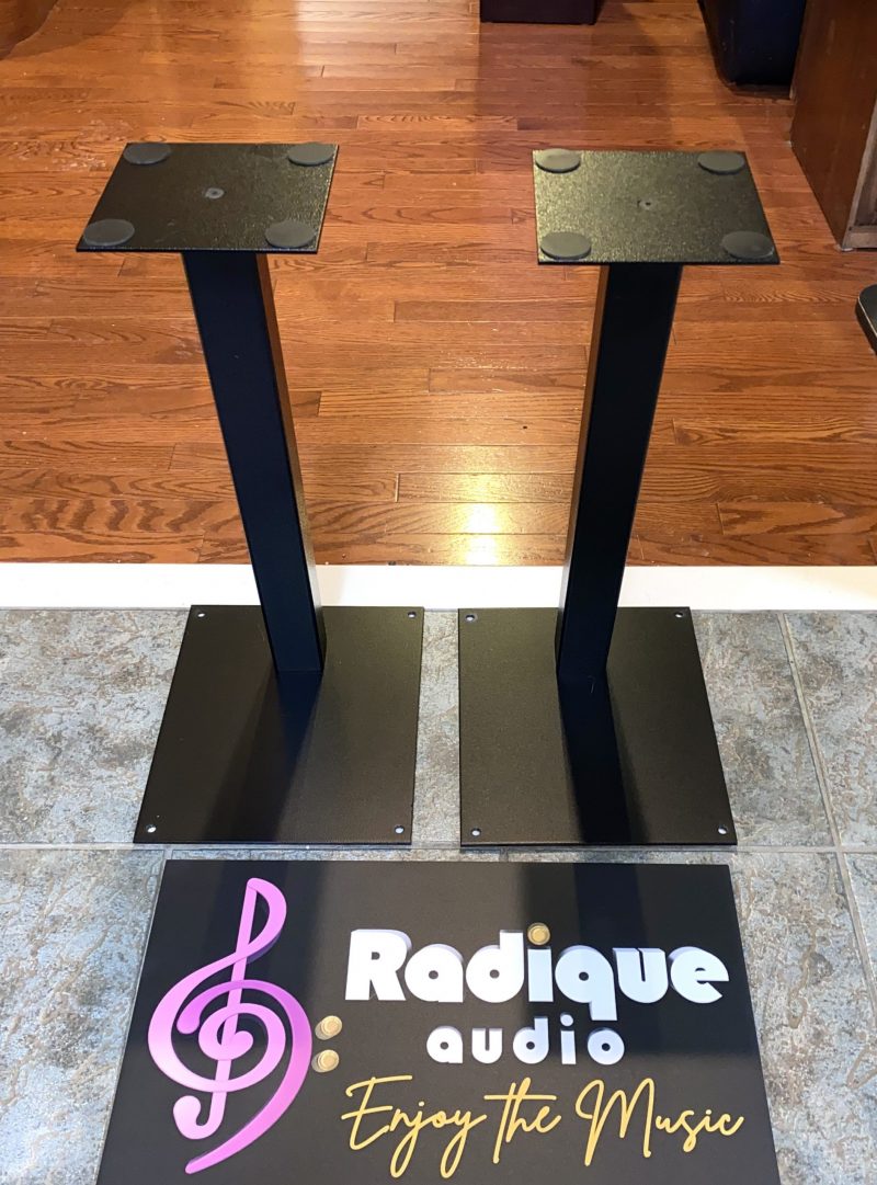 Very Solid 24" All-Metal Angled Speaker Stands - Radique Inc
