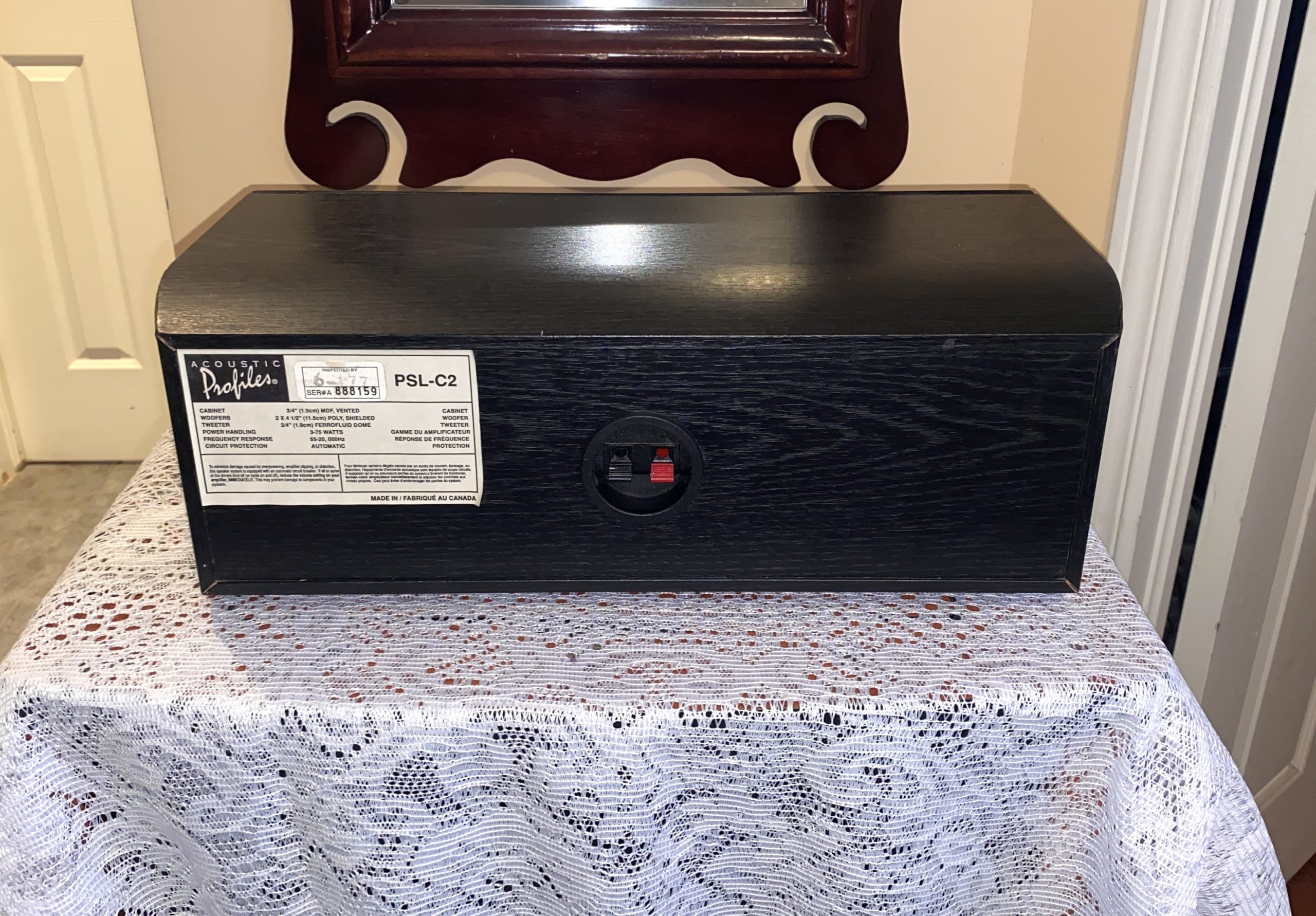 Acoustic Profiles Center Channel, Made in Canada PSL-C2 - Radique Inc