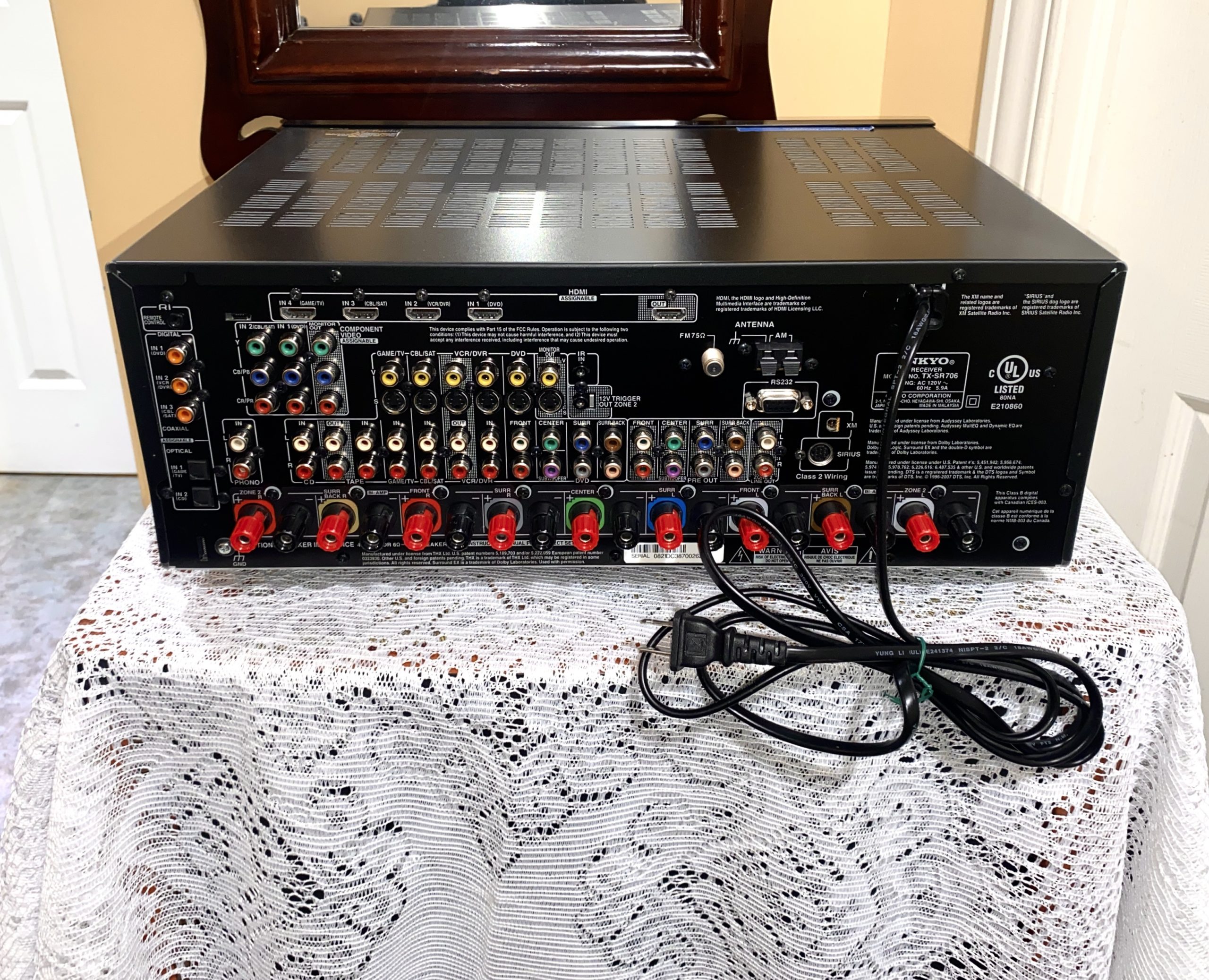 Award Winning Onkyo AVR 700 Watt 7.1 AVR w/ 4 x HDMI TX-SR706 - Radique Inc