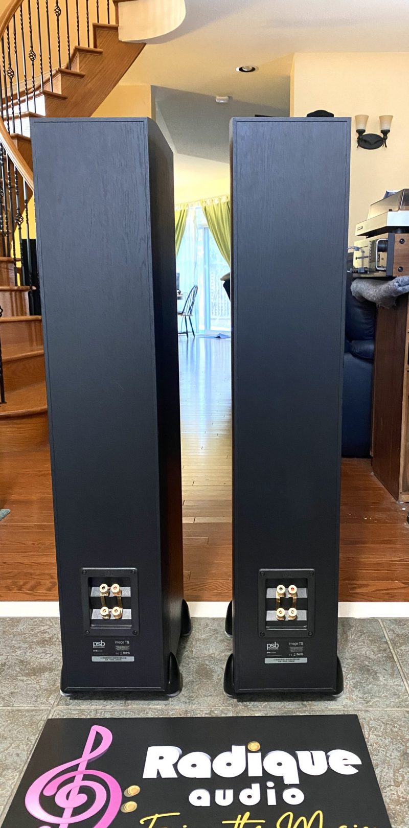 3-Driver PSB Towers finished in Attractive Black Ash Image T5 - Radique Inc