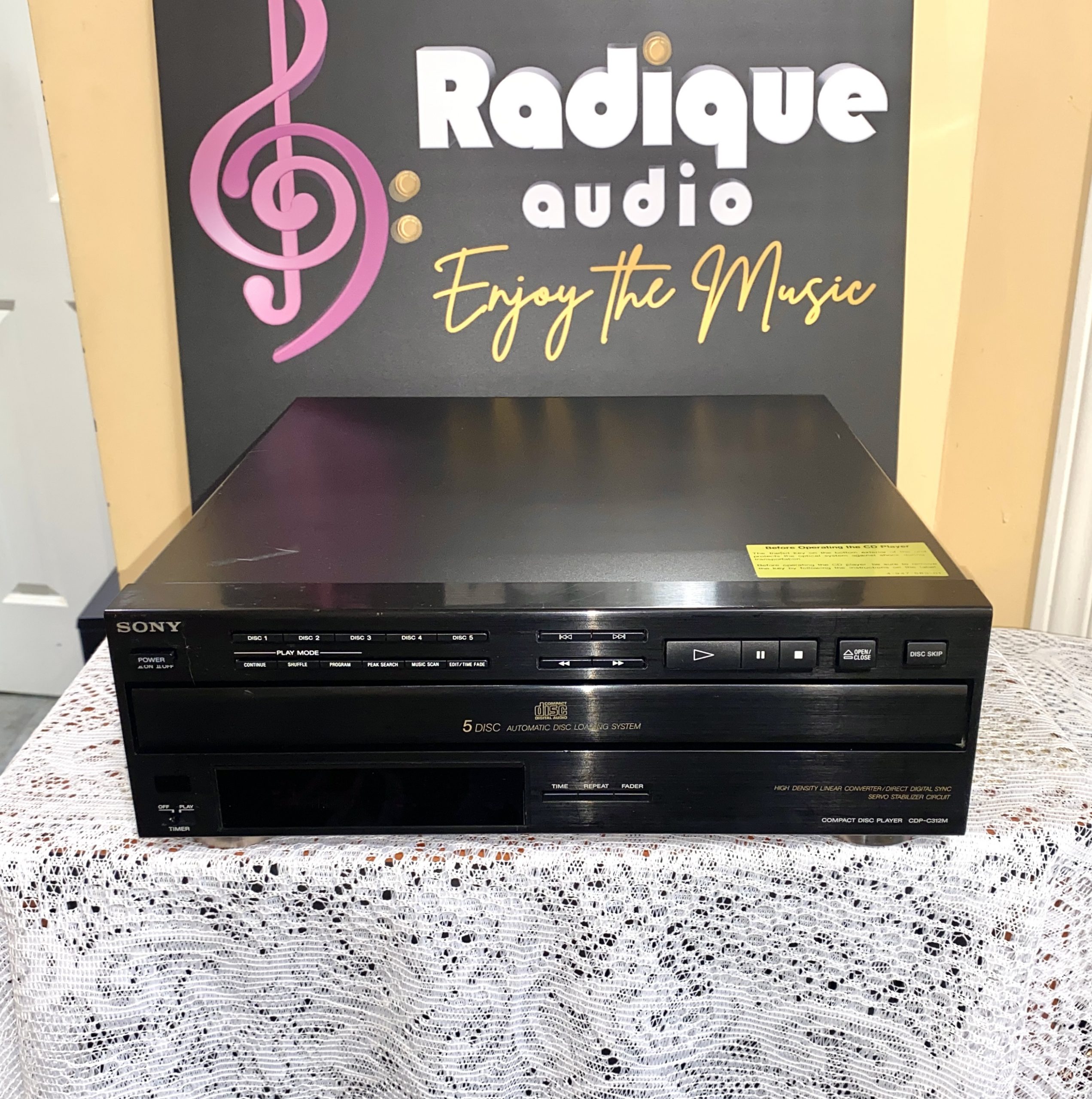 Great Sounding Sony 5-Disc CD Player CDP-C312M - Radique Inc