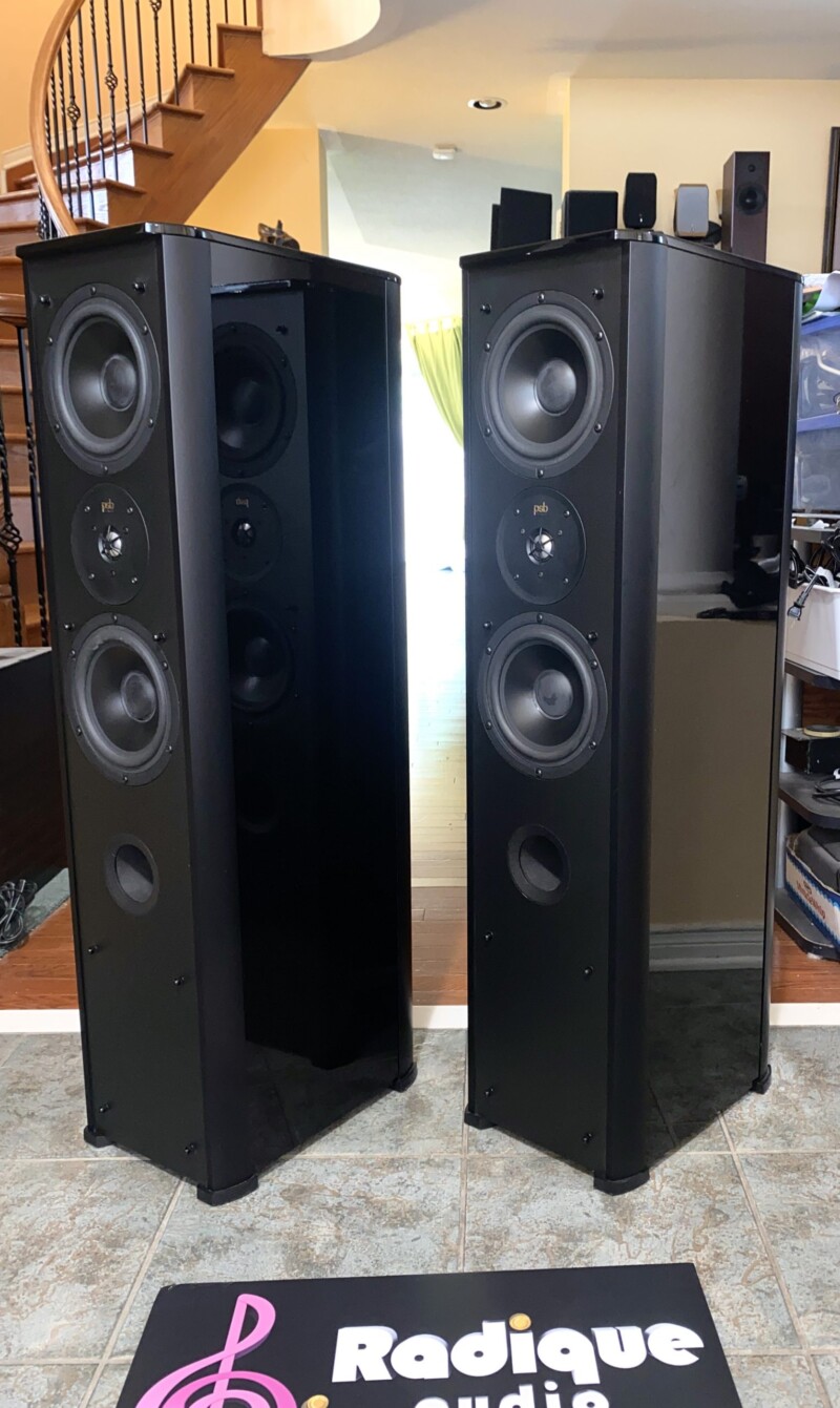 High End PSB Tower Speakers in High Gloss Black Stratus Silver ...