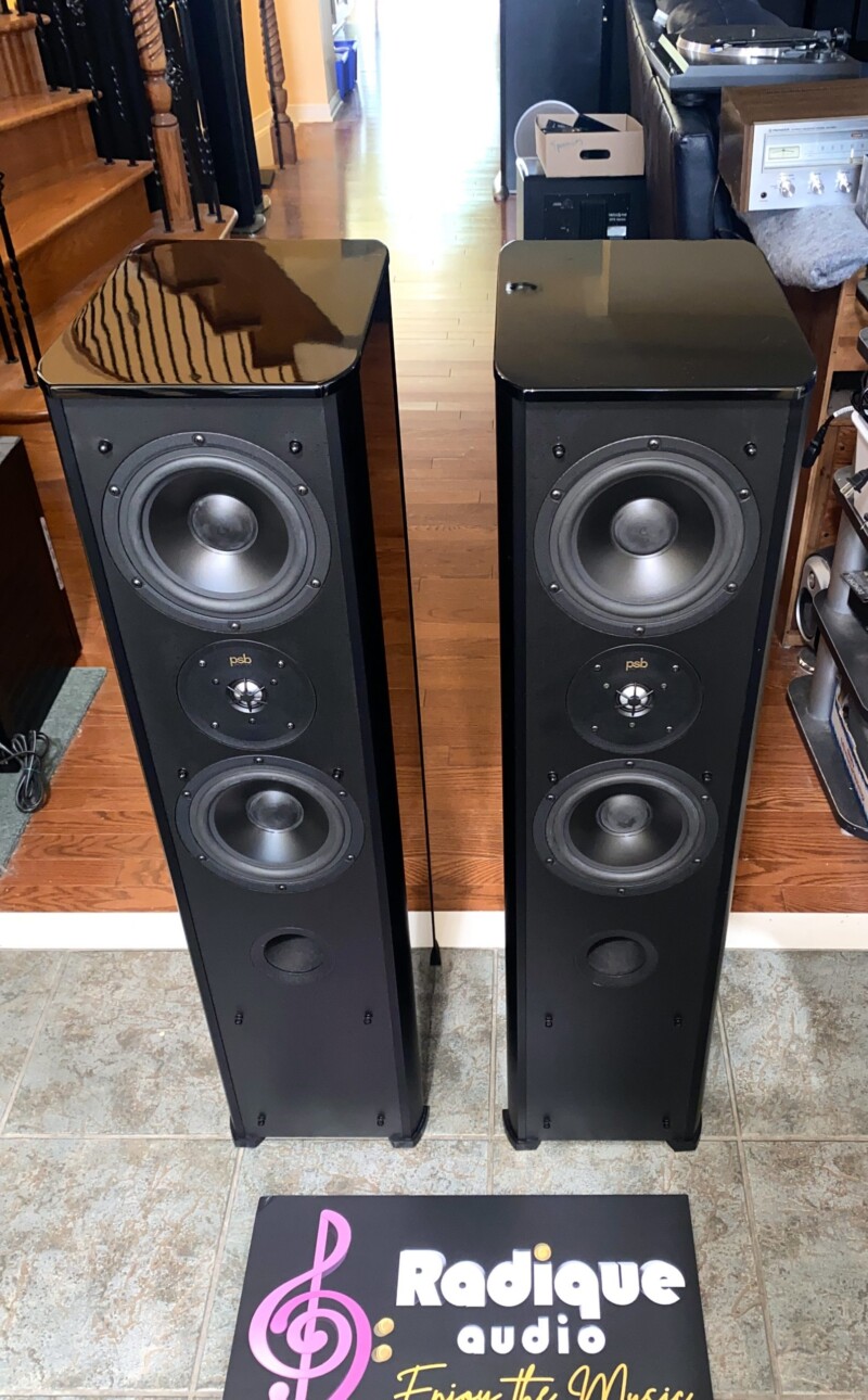 High End PSB Tower Speakers in High Gloss Black Stratus Silver ...