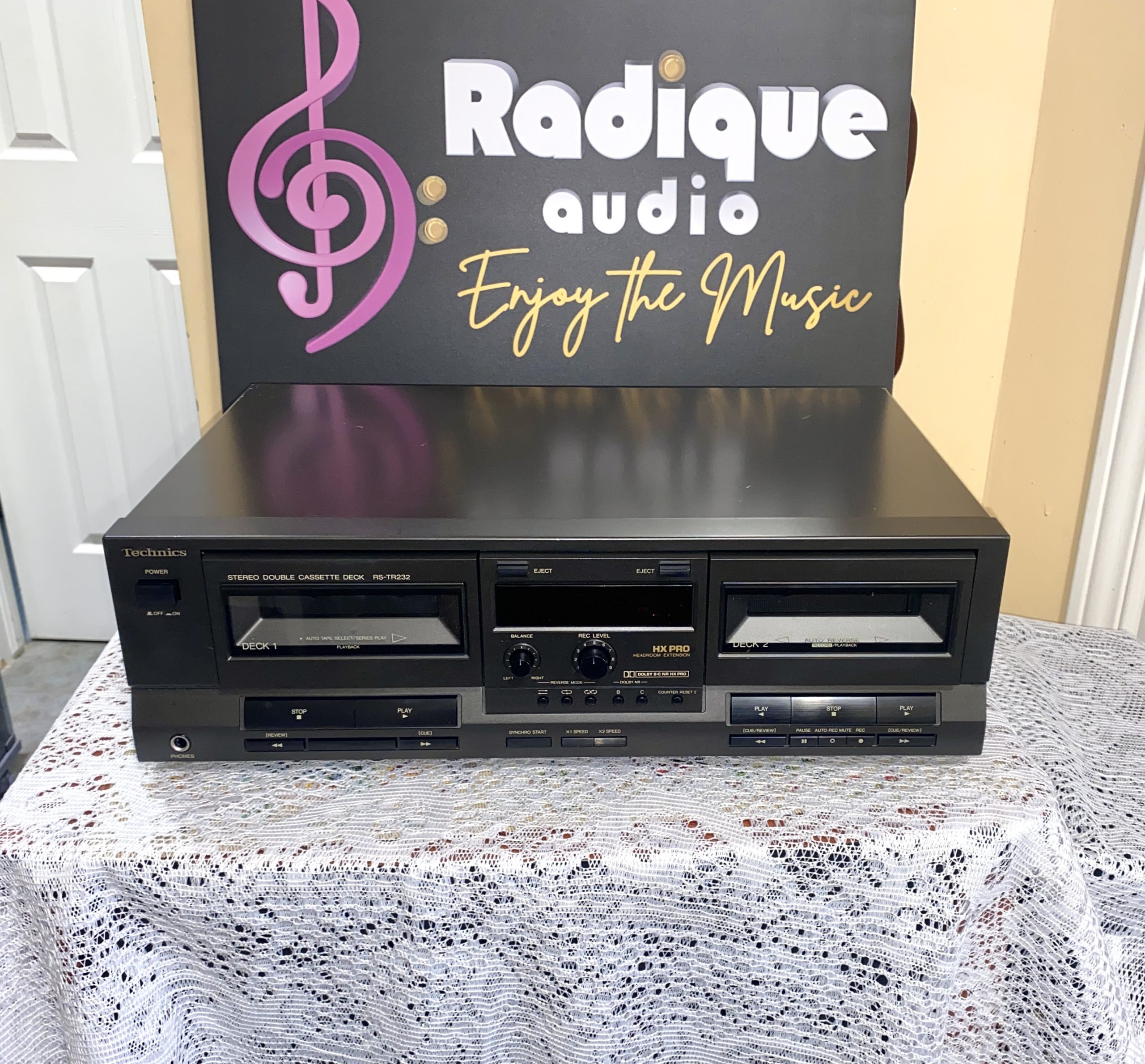 Technics Dual Cassette Deck with Auto-Reverse RS-TR232 - Radique Inc