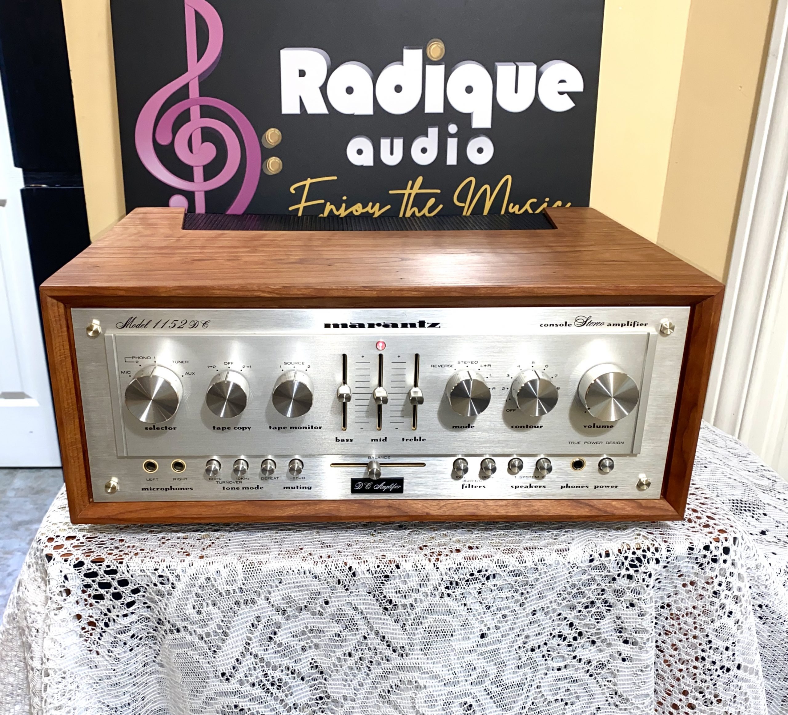 Marantz 76 WPC Integrated Amp, Custom Cherry Cabinet 1152DC - Radique Inc