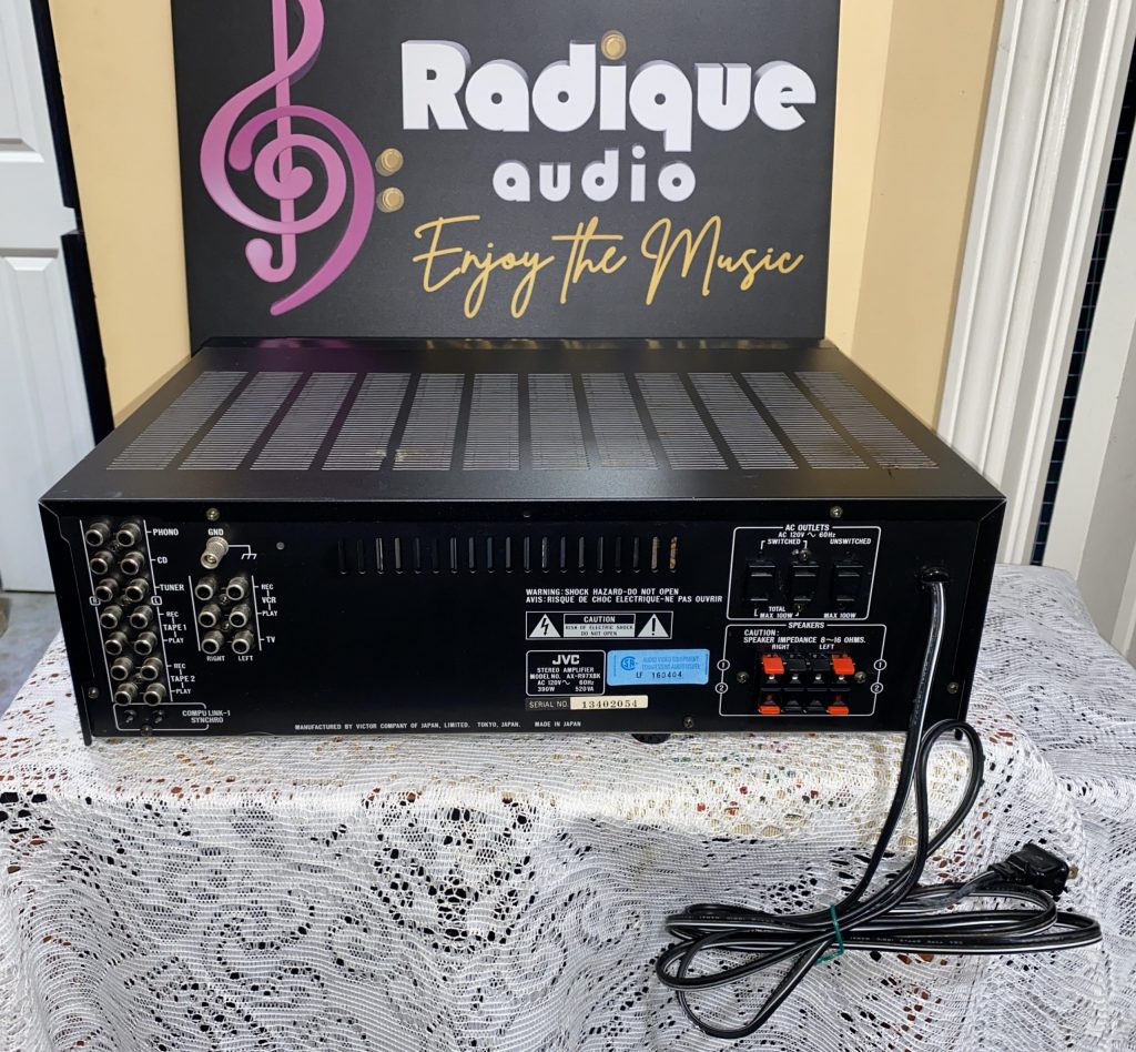 Powerful JVC 125 WPC Integrated Amplifier with EQ RX-97x - Radique Inc