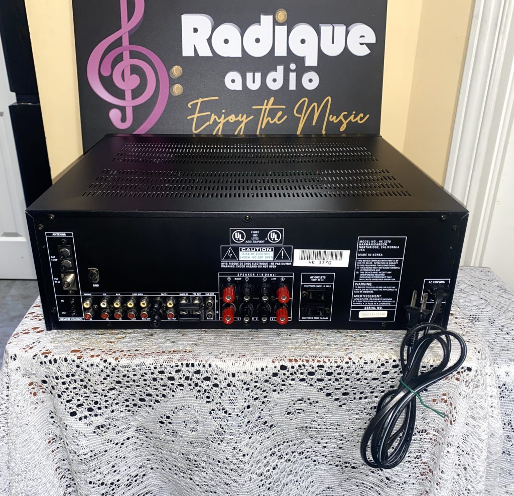 Harman Kardon HK 3370 Stereo Receiver 70 WPC Phono & Sub - Radique Inc