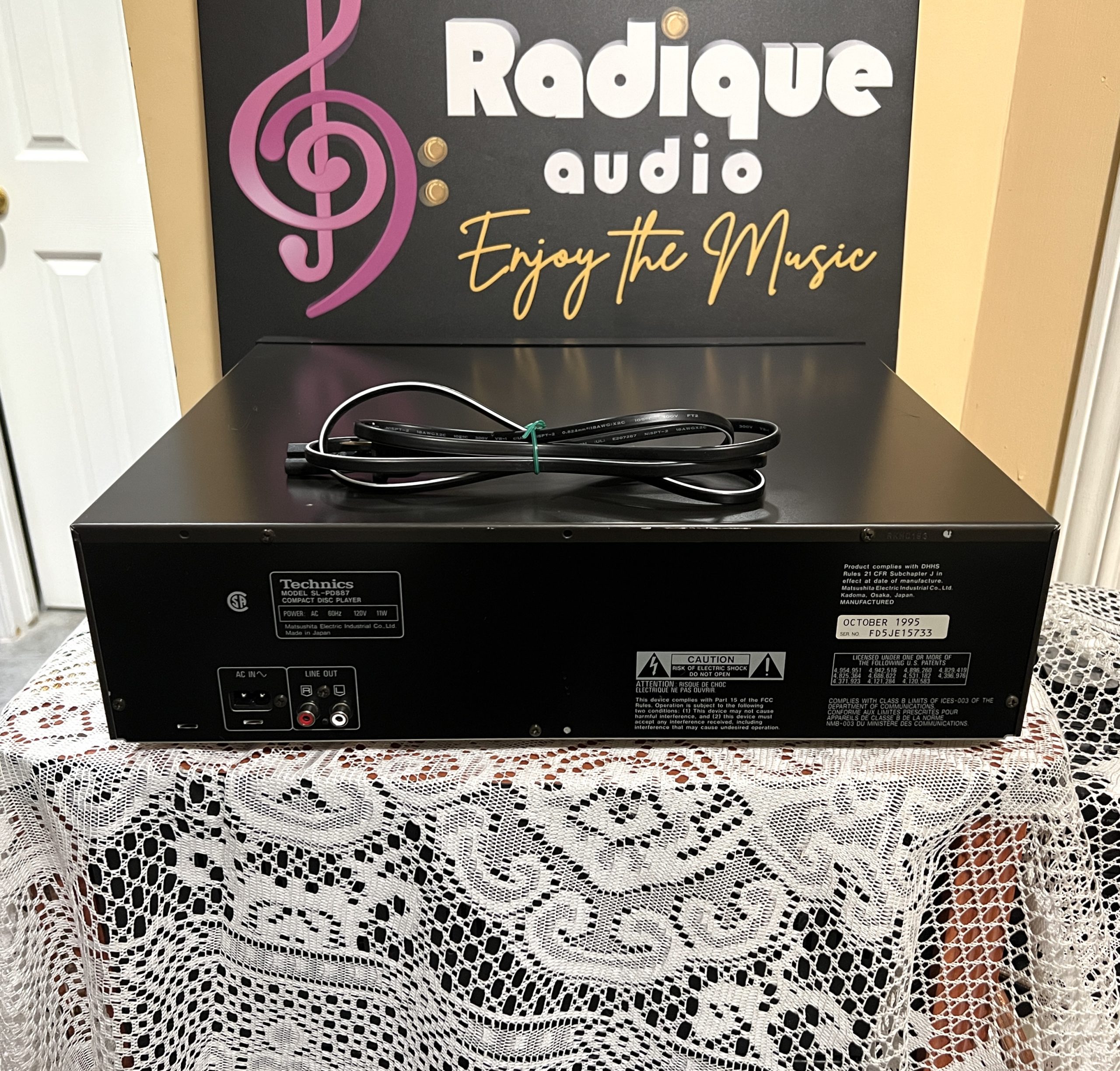 Technics SL-PD887 5-Disc Rotary CD Changer w/ Remote - Radique Inc