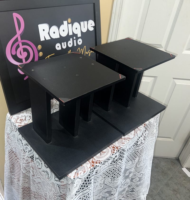 Solidly Built 10.75" Tri-Pillar MDF Speaker Stands - Radique Inc
